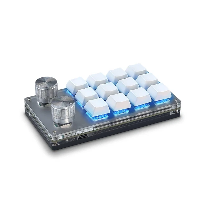 12-KEY PROGRAMMABLE MECHANICAL Keyboard Compact RGB Keypad with Macro ...