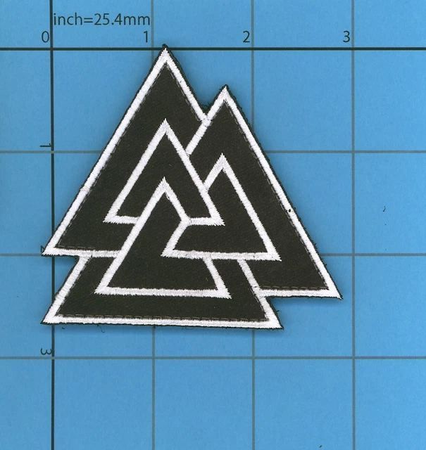 PATCH SYMBOLE DE Rune Valknut Odin Runes Viking Triangle Tactique Nœud ...