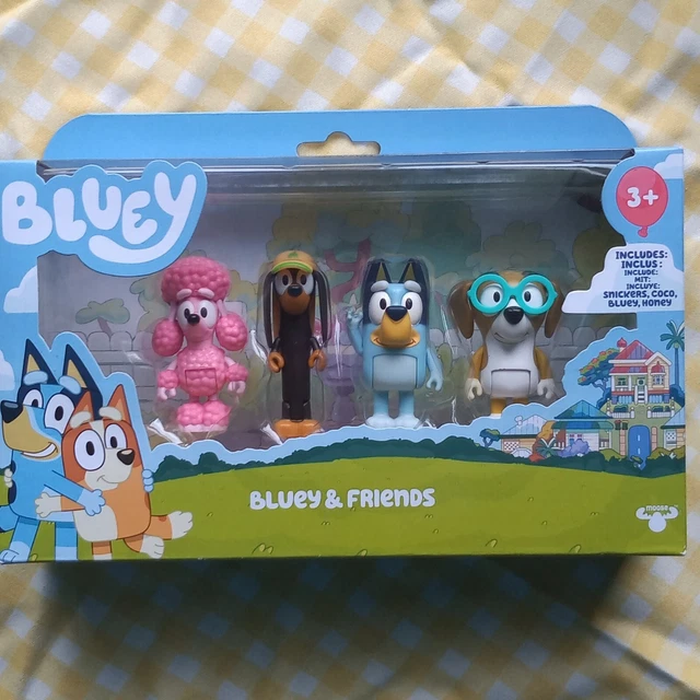 BLUEY AND FRIENDS - Bluey, Coco, Snickers and Honey 4 Figure Pack £18. ...