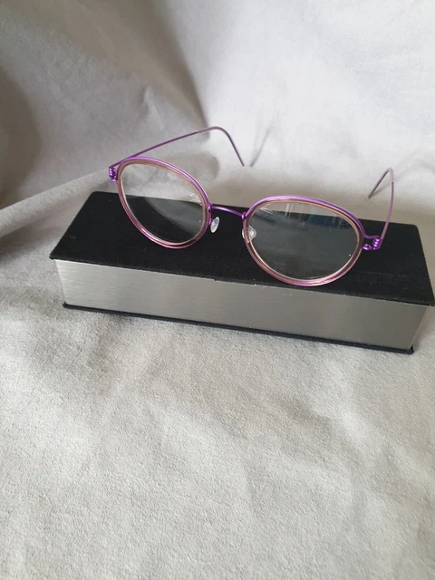 ORIG. LINDBERG BRILLE John Air Titanium RIM Lila Rosa 012/14561 44mm ...