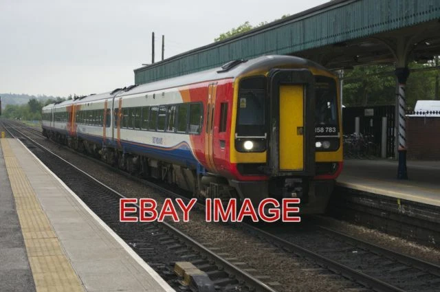 PHOTO CLASS 158 Set 158783+158806 Arrive At Chesterfield £1.00 ...