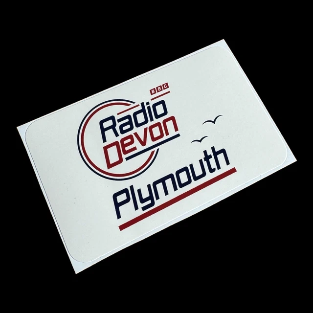 VINTAGE BBC RADIO DEVON PLYMOUTH Station Window Vinyl Sticker 70s 80s ...