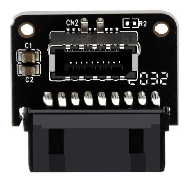 MOTHERBOARD EXPANSION CARD Connector USB3.0 19P/20P To TYPE-E 90 Degree ...