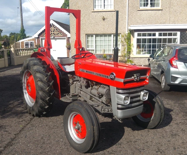 MASSEY FERGUSON 35 135 165 te20 Roll Bar safety frame protector fold ...