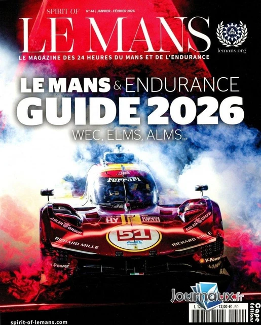 LE MANS ET Endurance Guide 2026 Wec Elms Alms Spirit Of Le Mans 01 2026 ...