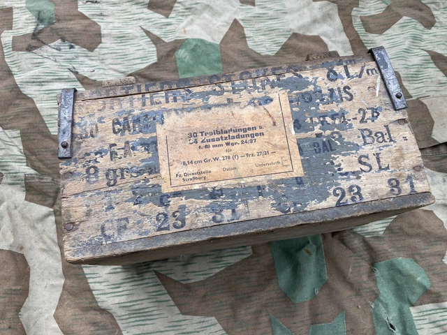 GERMAN CASE WW2 reuse mun French rare militaria helmet mortier £93.89 ...