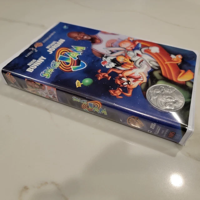SPACE JAM WB Commemorative Coin first release VHS 1997 clam shell £8.88 ...