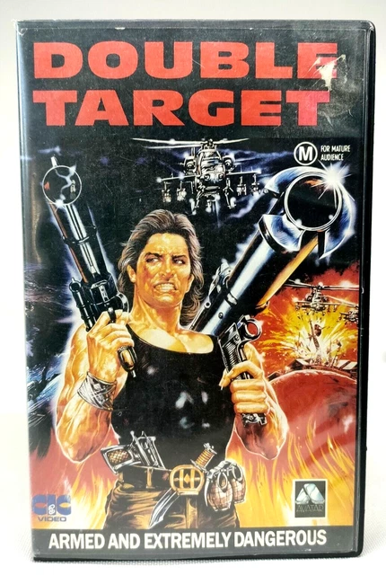 DOUBLE TARGET VHS PAL Extremely Rare EX-RENTAL Big Box TESTED 1987 £41. ...