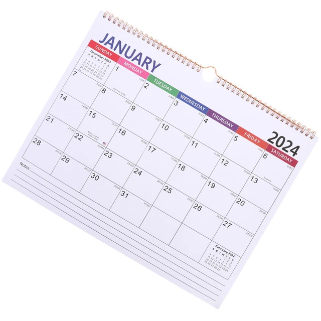 2024 WALL CALENDAR Schedule Planning Desktop 2023-2024 Simple £14.50 ...