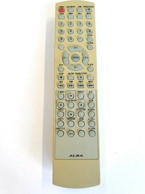 GENUINE ORIGINAL ALBA Tvd3407 Tv Dvd Combi Remote Control £7.45 ...