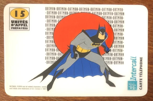 BATMAN CARTE INTERCALL Carte Prepayée Prepaid Telecarte Scheda Phone ...
