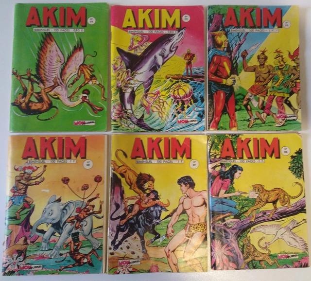 LOT 7 PETITS formats AKIM 214-215-216-220-221-225 de 1968 & 510 de 1980 BON ÉTAT EUR 14,00 ...