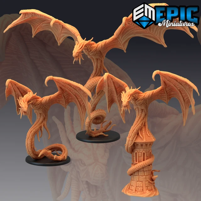 HUNTING HORROR, DUNGEONS and Dragons Miniatures, Flying Creature Winged ...