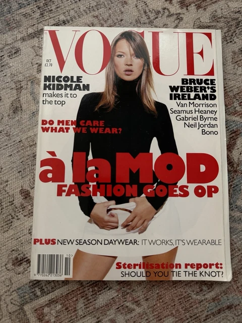 VOGUE UK MAGAZINE Kate Moss October 1995 Vintage British Fashion £25.00 ...