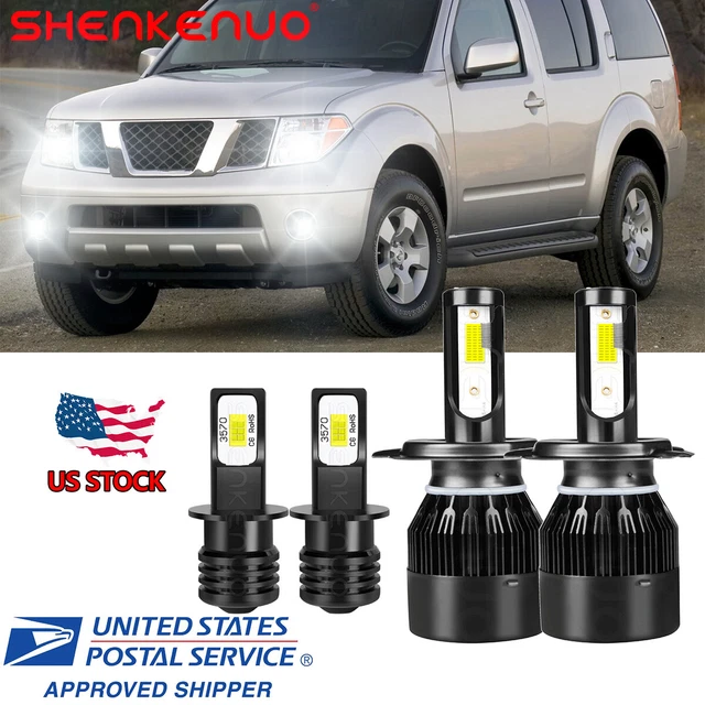 H4/9003+H3 4PCS 6K LED Headlight High/Low + Fog Lights Bulbs High Power White EUR 31,57 ...