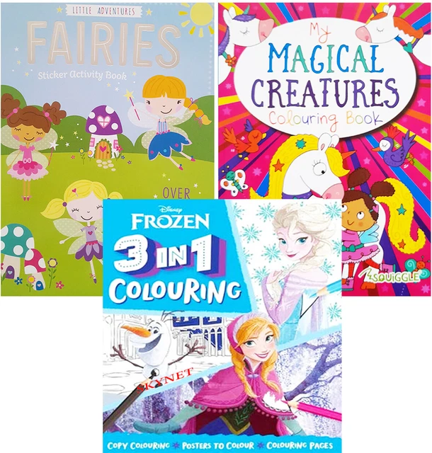 COLOURING BOOKS FOR Children Sticker Activity Book For Girls DISNEY ...
