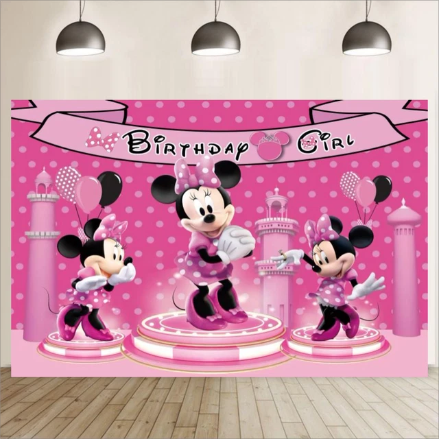 Minnie Mouse 1st Birthday Background BACKDROP MINNIE MOUSE Birthday ...