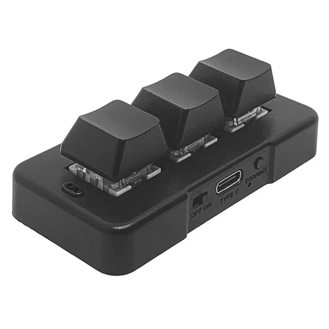 MK321 PRO 3 Key Keyboard Mechanical Switch USB+2.4G+BT Connection ...