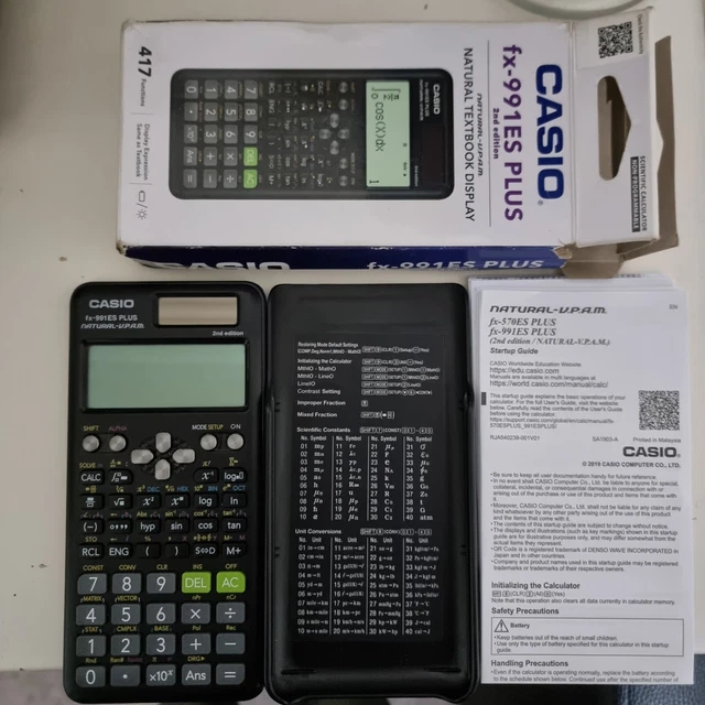 CASIO FX-991ES PLUS Advanced Scientific Calculator Natural VPAM Solar ...