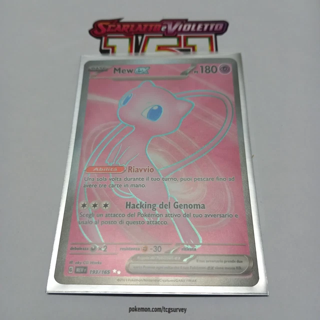 CARTA POKEMON 151 Set Mew ITA Mew ex 193/165 Ultra Rara Full Art Near ...
