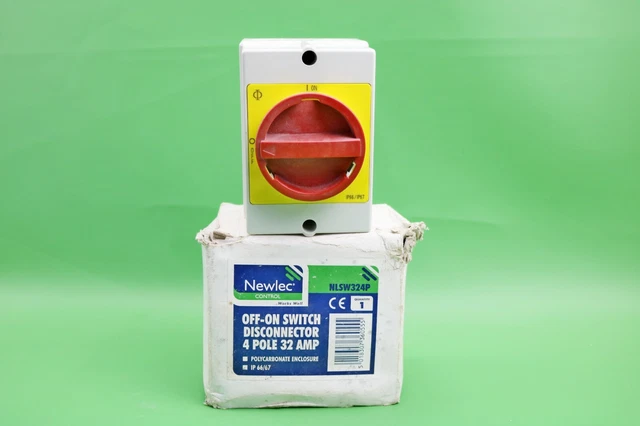 NEWLEC 4-POLE 32A Insulated Enclosed Off-On Switch Disconnector ... NEWLEC 4-POLE 32A Insulated Enclosed Off-On Switch Disconnector ...