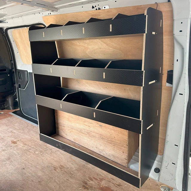 FORD TRANSIT CUSTOM SWB Hexaboard Van Racking Shelving Driver Side Rear ...