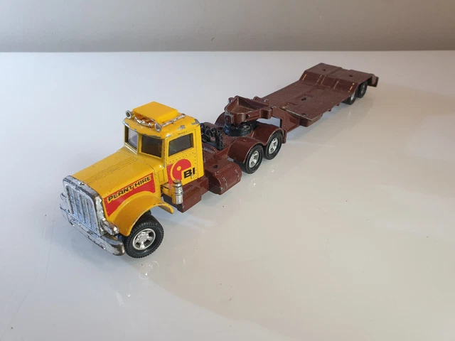 MATCHBOX SUPER KINGS Peterbilt Tractor Unit + Low Loader Trailer K- 130 ...