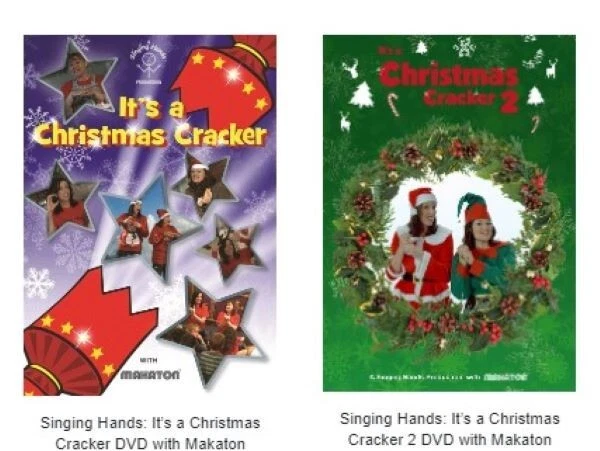 MAKATON IT'S A Christmas Cracker 1 + 2 Signing Hands Songs DVD Sign ...