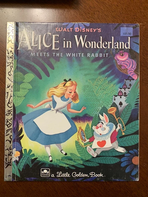ALICE IN WONDERLAND Meets the White Rabbit Walt Disney Little Golden ...