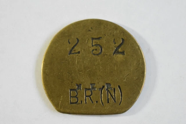 RAILWAY PAY CHECK Token BR(N) British Railways North No. 252 £5.97 ...