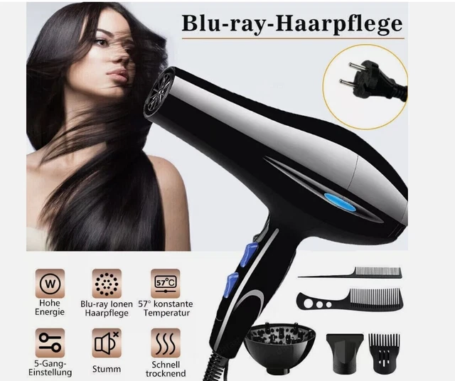 HAARFÖN HAARTROCKNER HAAR Föhn Fön Haarstyling USB Wiederaufladbarer ...