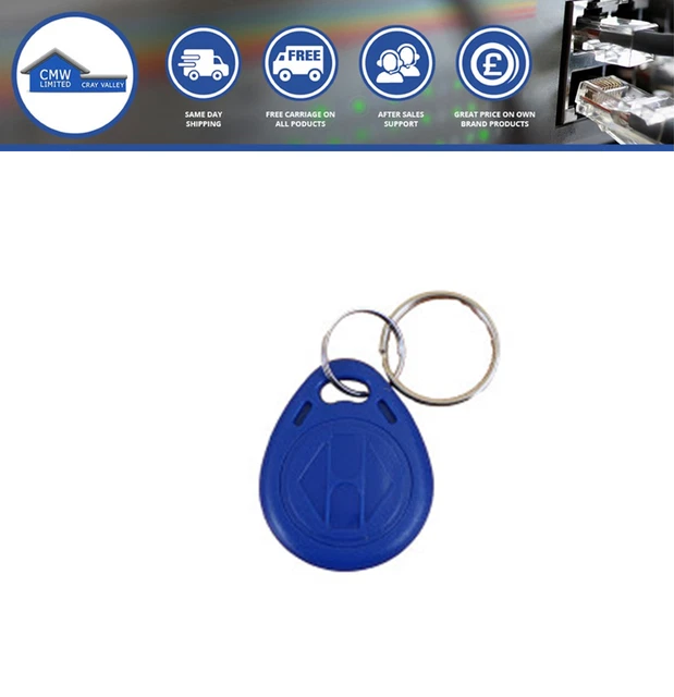 KEYFOB BLUE RFID EM Format Proximity Access Control Keyring Key Fob ...
