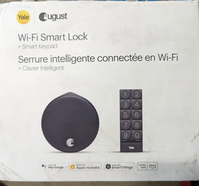 AUGUST WI-FI SMART Lock Matte Black plus Yale Keypad $117.98 - PicClick