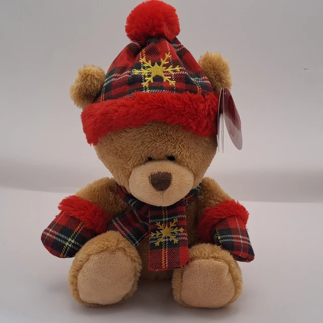 KEEL TOYS PIPP THE BEAR CHRISTMAS BEAR SOFT PLUSH TOY 10" Christmas hat ...