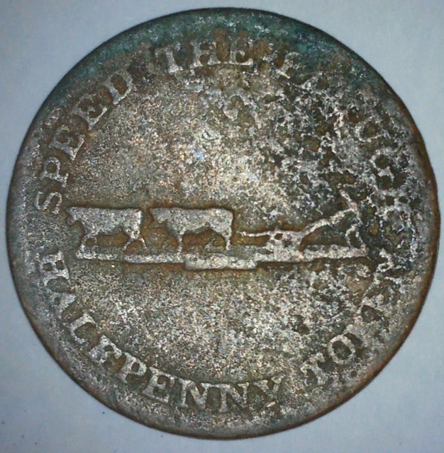 (1830) UPPER CANADA Perrin Bros NO LABOUR NO BREAD Halfpenny Trade ...