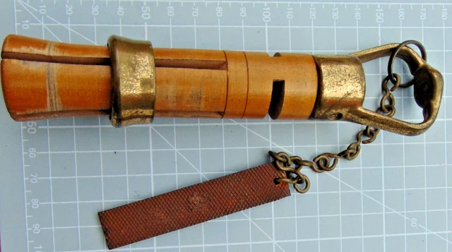 VINTAGE/ANTIQUE SNOOKER, POOL Cue Tipper in Wood and Brass File Cutter ...