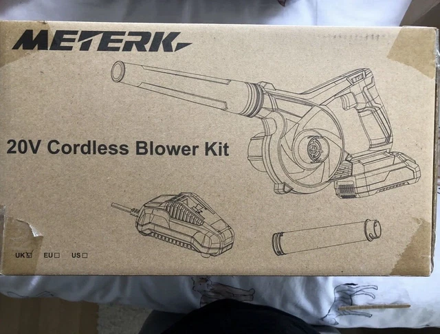 METERK CORDLESS LEAF Blower 20V with 2.0A Battery and Fast Charger bnib ...