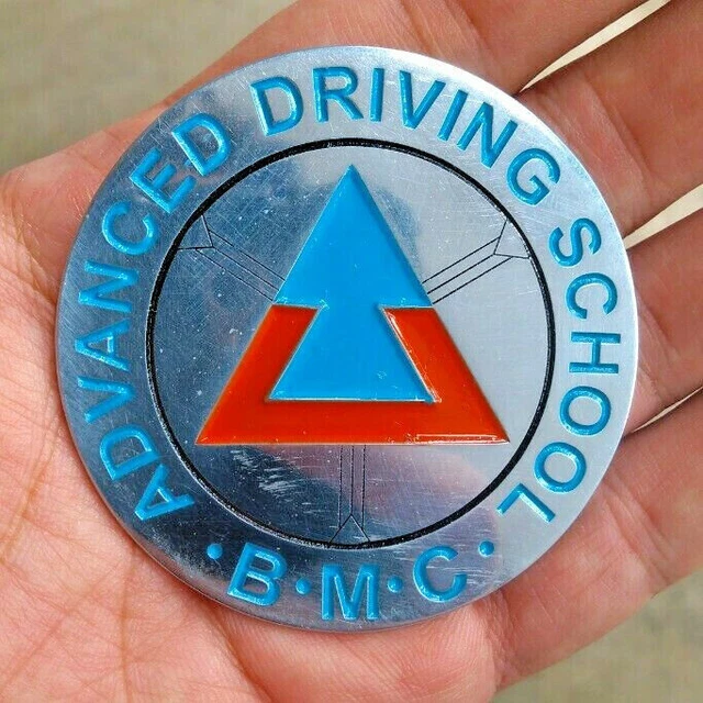 VINTAGE BMC CAR ADVANCED DRIVING SCHOOL BADGE handmade mini £36.73 ...