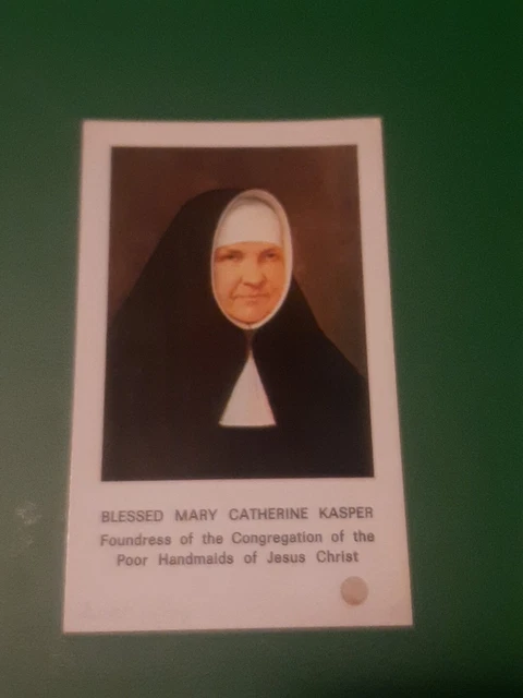 SANTINO HOLY CARD Reliquia Relic Beata Mary Catherine Kasper.....bello ...