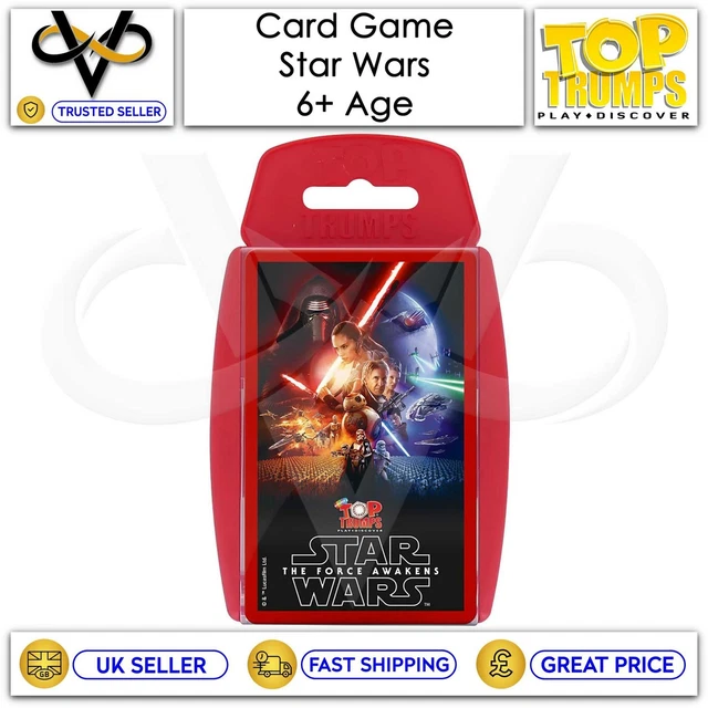 TOP TRUMPS CARD Game Play & Discover Star Wars The Force Awakens Family ...
