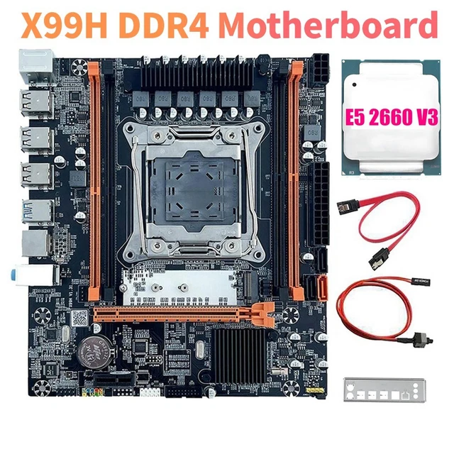 X99H MOTHERBOARD+E5 2660 V3 CPU B85 LGA2011-3 4X DDR4 REG ECC Slots M ...