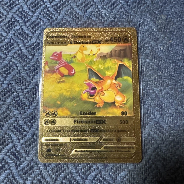 CHARMANDER CHARMELEON & Charizard GX Evolution Gold Foil FanArt Pokemon ...