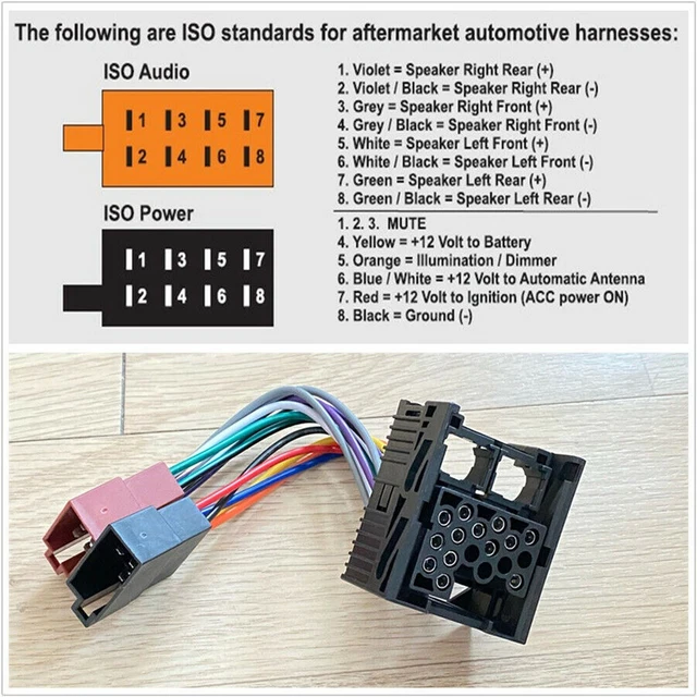 CAR RADIO ISO Adapter Switch Cable x1 For BMW E30 E36 E46 E34 E39 E32 ...