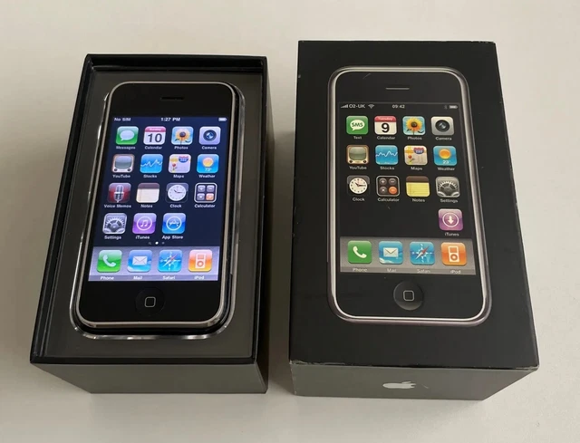 VECCHIO STOCK APPLE iPhone 2g 8 GB 1a generazione pezzo da collezione - 13 icona UK 02 scatola ...