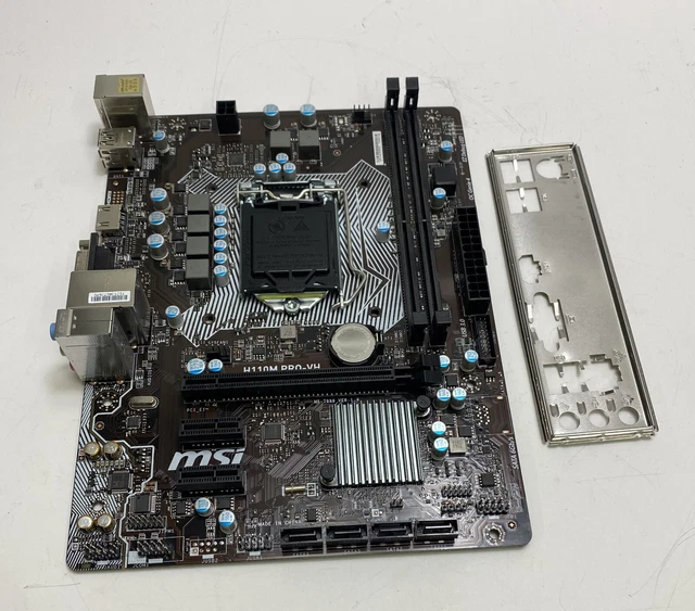 MSI H110M PRO-VH Socket 1151 DDR4 Micro ATX Motherboard complete with ...