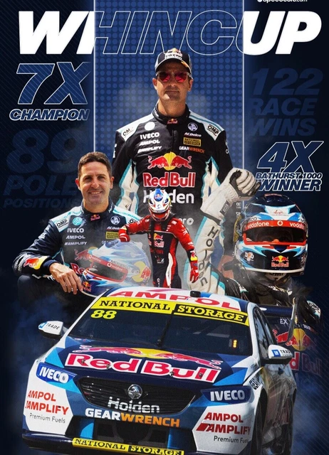 MOTOR RACING CAR champions poster, V8 supercars,rally, engines, tyres ...