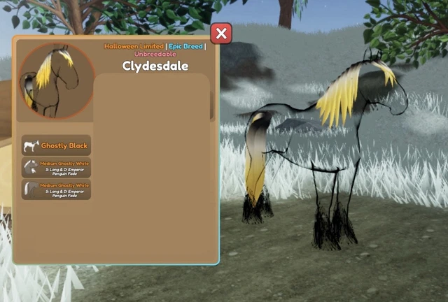 WILD HORSE ISLANDS 🌸 WILD CAUGHT Ghost Clyde Clydesdale 🌸 £3.55 ...