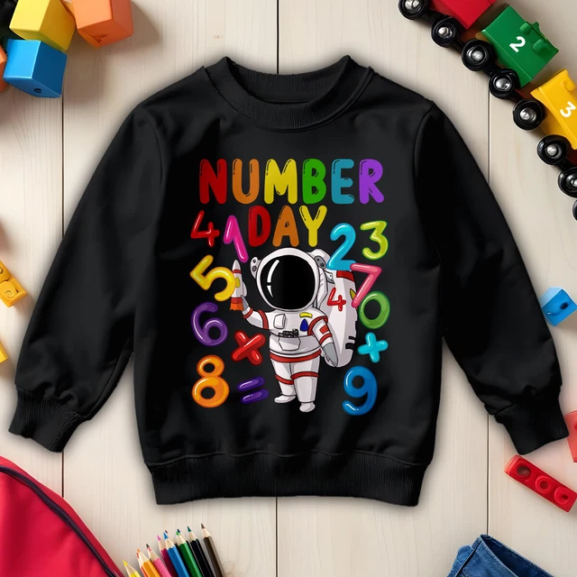 BOYS AND GIRLS Math Equation Number Day Ideas Jumper Sweatshirt for ...