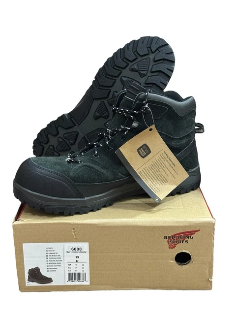 NIB MEN’S RED Wing #6608 TRBO 5-inch Safety Toe Suede Hiking Boots ...