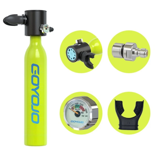 MINI BOMBOLA OSSIGENO Subacquea 0.5L Immersione Scuba Tank Pesca Sub ...